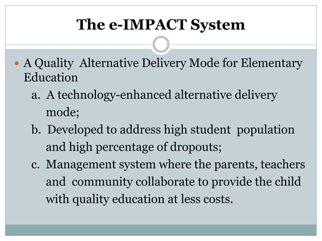 Alternative delivery modes | PPTX
