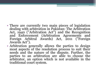 ALTERNATIVE DISPUTE RESOLUTION METHODS BY ARSHAD NAWAZ KHAN | PPT