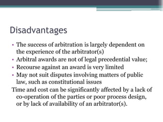 ALTERNATIVE DISPUTE RESOLUTION METHODS BY ARSHAD NAWAZ KHAN | PPT