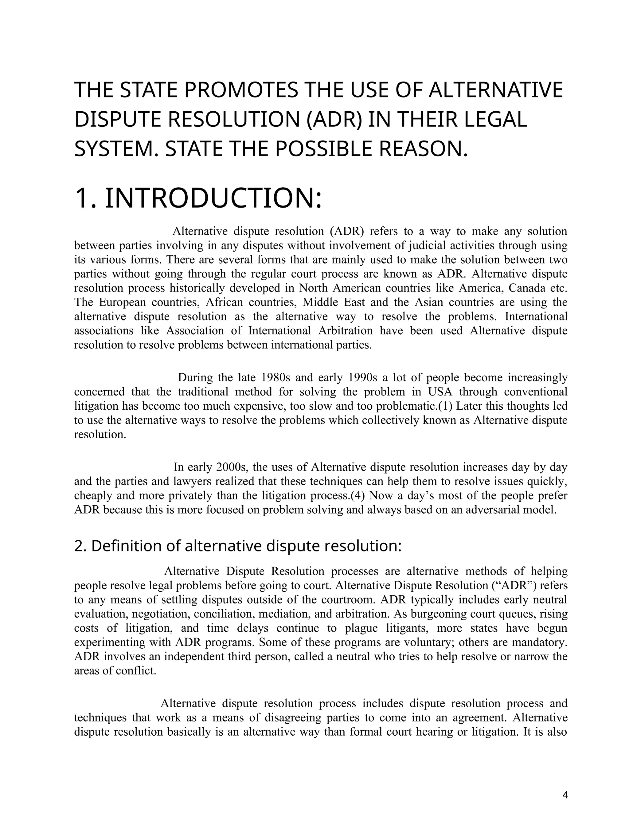 ALTERNATIVE DISPUTE RESOLUTION ADR .docx