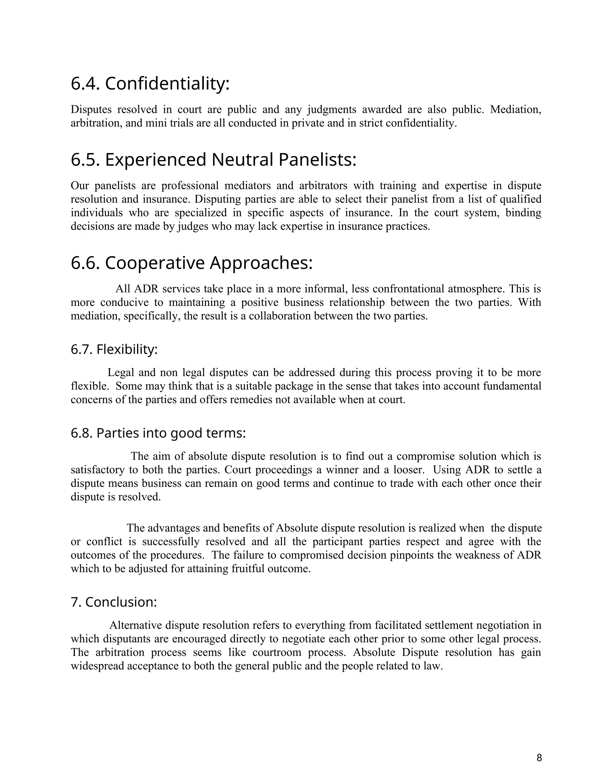 ALTERNATIVE DISPUTE RESOLUTION ADR .docx