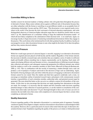 Alternative Dissertation Formats Preparing Scholars For The Academy And ...