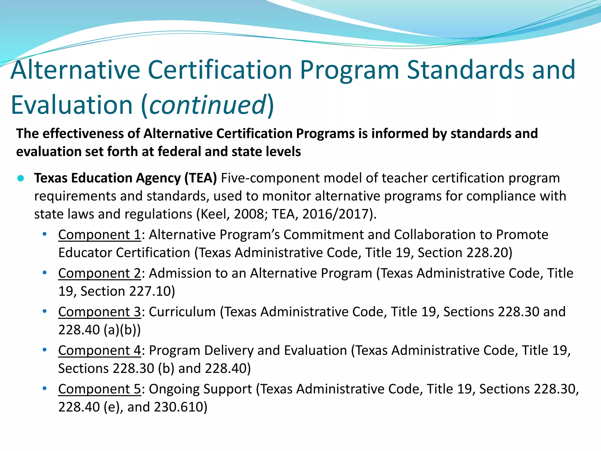 Alternative educator certification presentation McQueen_12_18_17 | PPTX