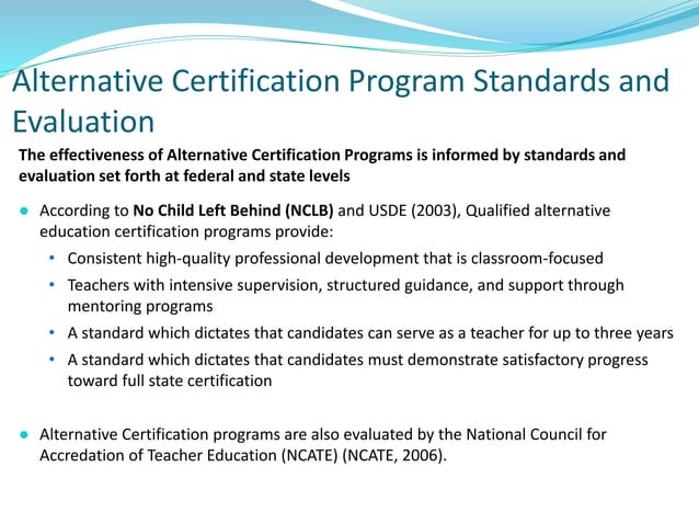 Alternative educator certification presentation McQueen_12_18_17 | PPTX