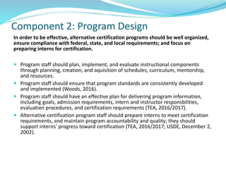 Alternative educator certification presentation McQueen_12_18_17 | PPTX