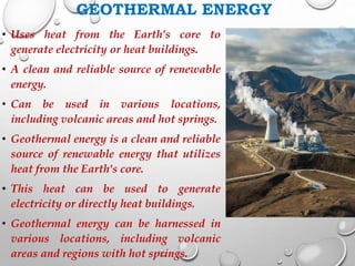 alternative forms of energy and its applications | PPT