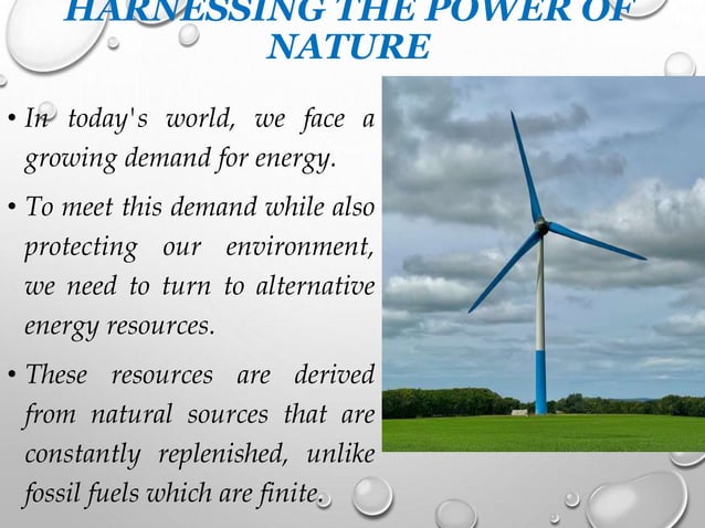 alternative forms of energy and its applications | PPT