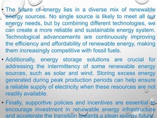 alternative forms of energy and its applications | PPTX