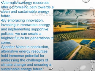 alternative forms of energy and its applications | PPT