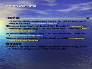 Alternative Energy Sources | PPT