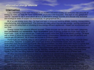 Alternative Energy Sources | PPT