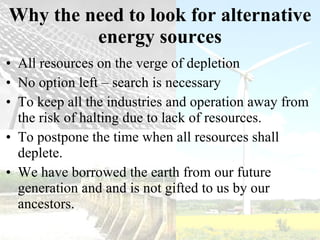Alternative Energy Sources | PPT