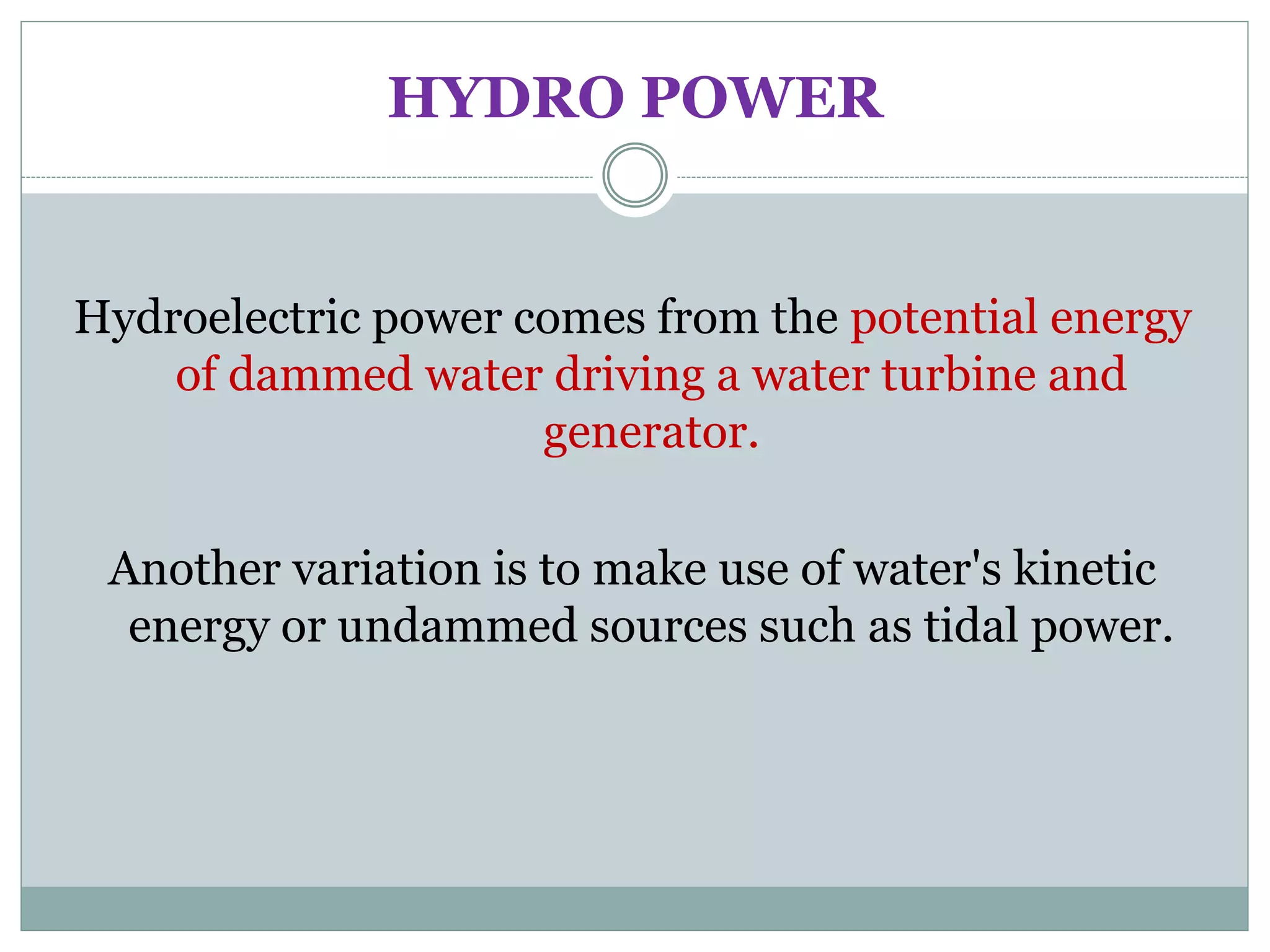 Alternative energy sources presentation | PPTX
