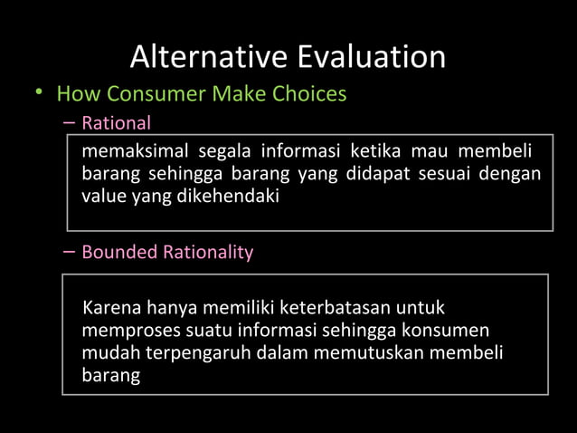 Alternative evaluation & selection ppt | PPT | Business | Business and Finance