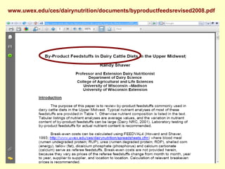 Alternative Feedstuffs for Corn and Soybean Meal- Randy Shaver | PPT