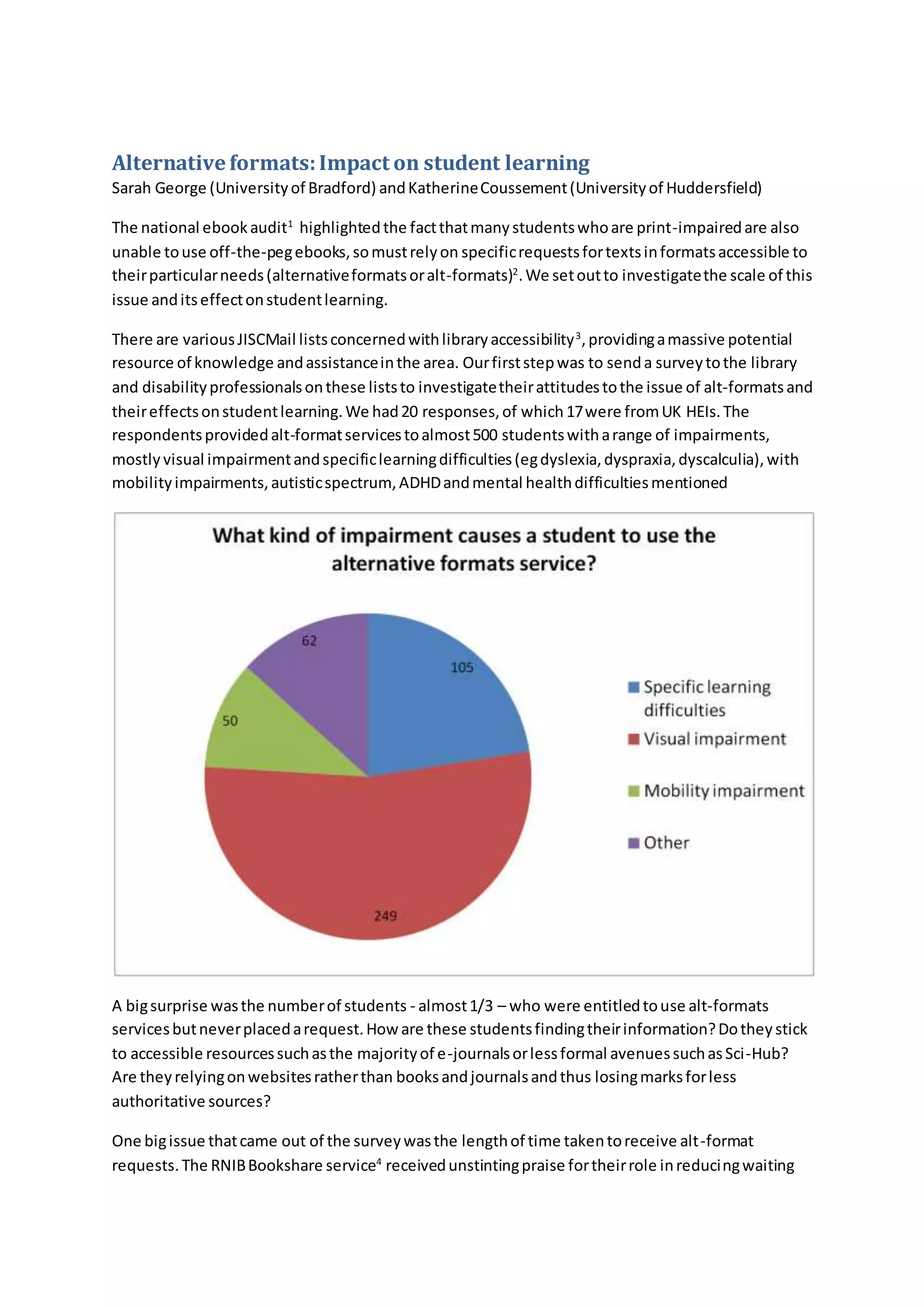 Alternative formats write up | DOCX