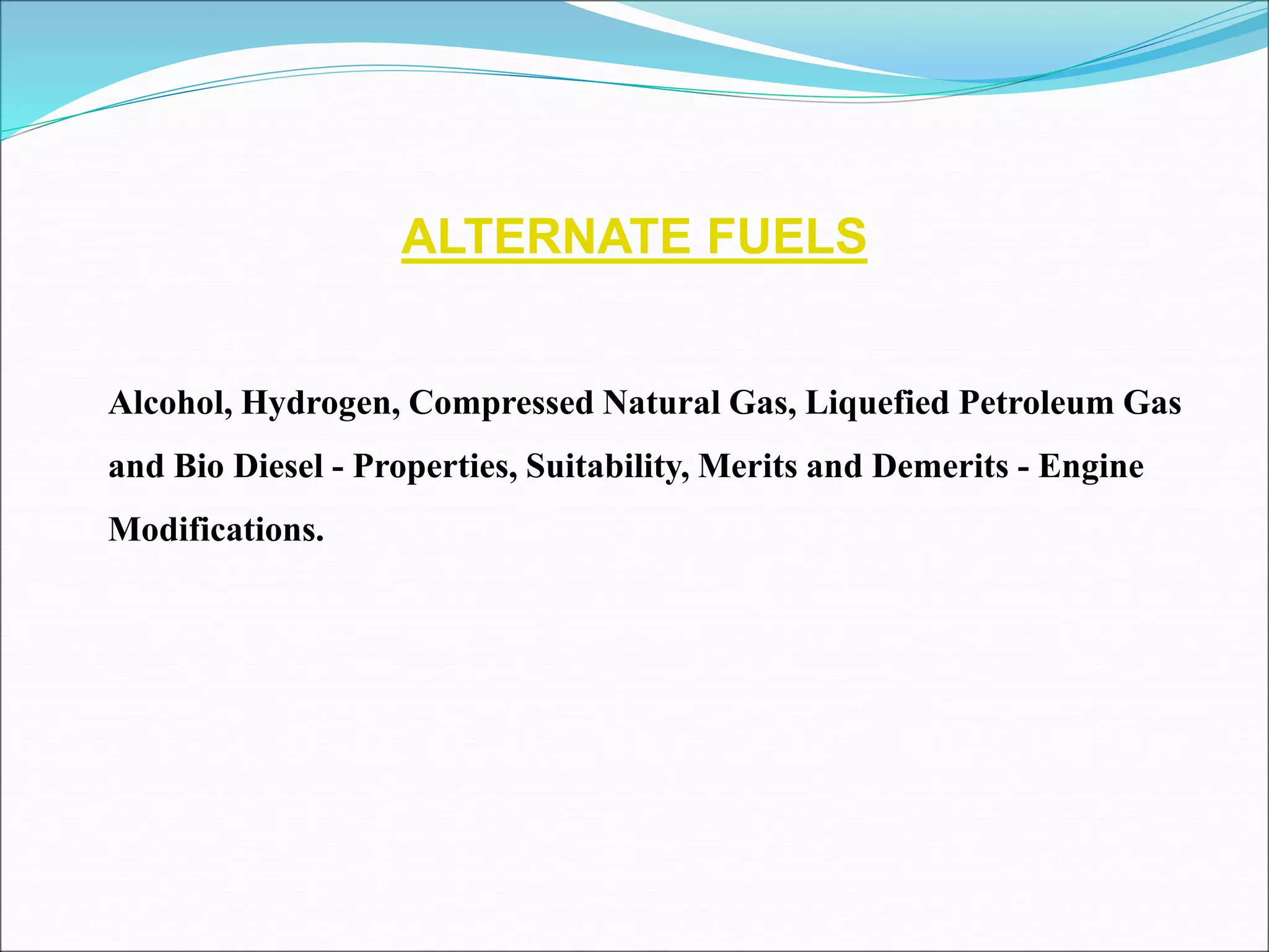 Alternative fuels | PPT