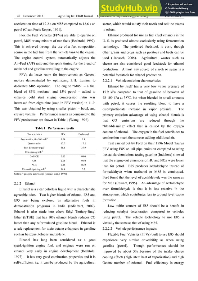 Alternative Fuels And Their Potentials For Tractor Engines | PDF ...