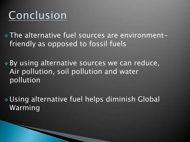 Alternative fuels and their uses | PPTX | Power and Energy Industry ...