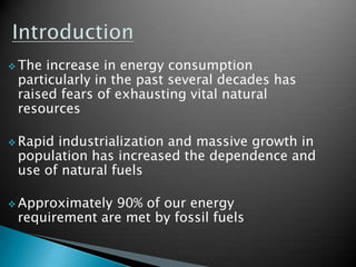 Alternative fuels and their uses | PPTX