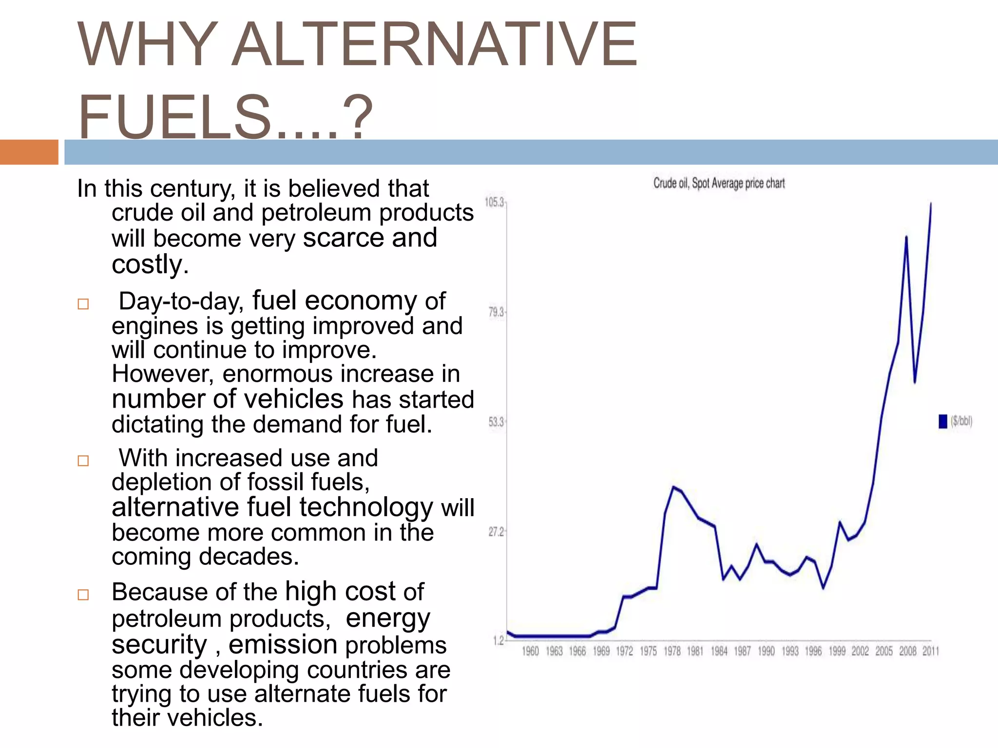 Alcohol (ethanol) as Alternative fuel for ic engine | PPTX