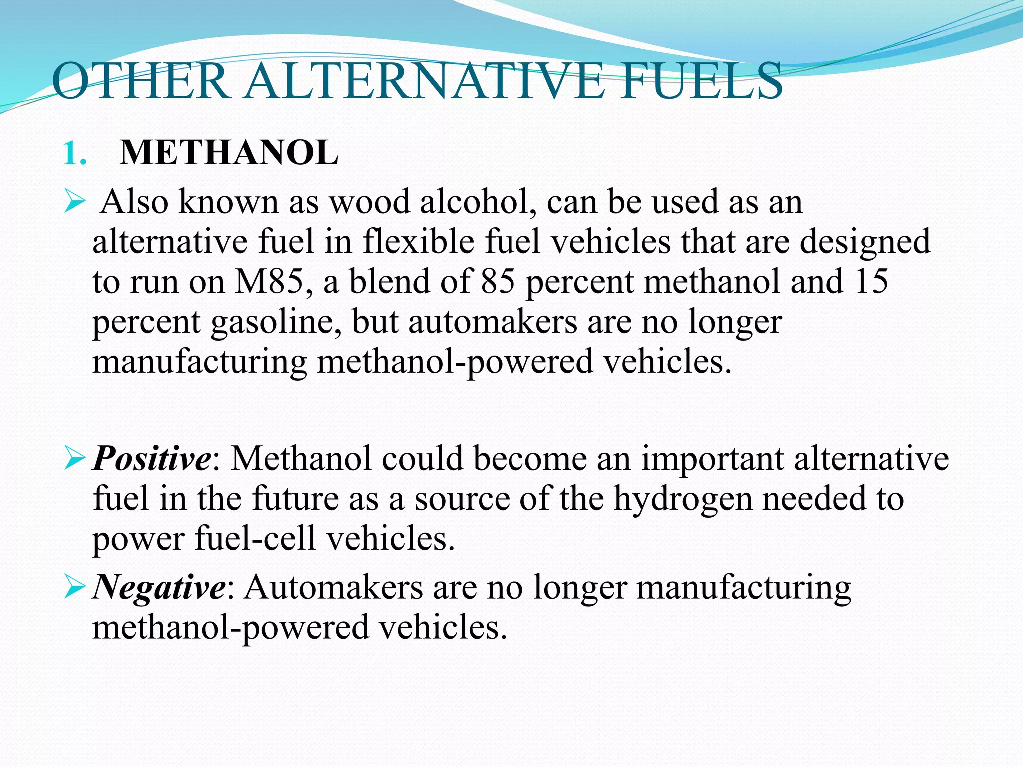 Alternative fuels for petrol and diesel | PPTX
