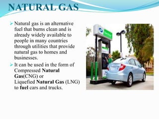 Alternative fuels for petrol and diesel | PPTX