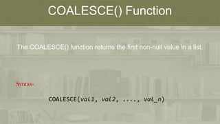 Alternative functions | PPT