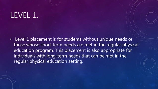 Alternative instructional placements in physical education | PPT