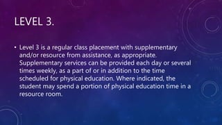 Alternative instructional placements in physical education | PPT