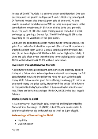 Alternative investment avenues by aum rathod | PDF
