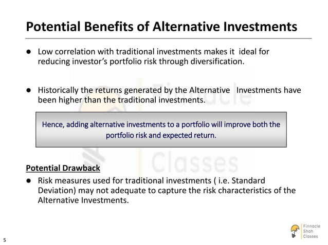 Alternative Investments Introduction to Alternative Investments.pptx ...