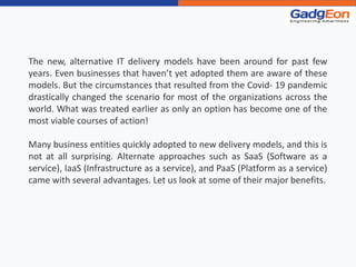 Alternative IT Delivery Models and Benefits | PPTX