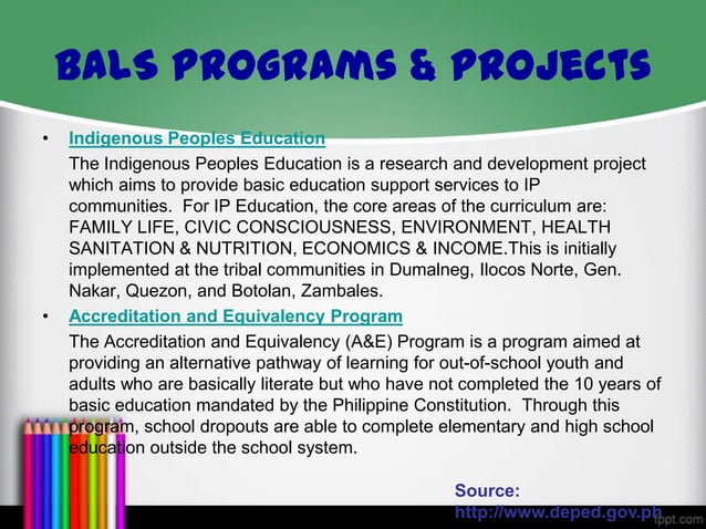 Alternative learning system (ALS) | PPTX | Special Education | Education