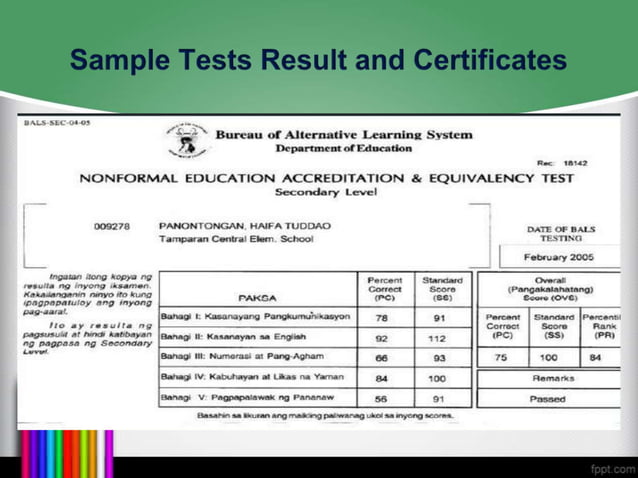 Alternative learning system (ALS) | PPTX | Special Education | Education