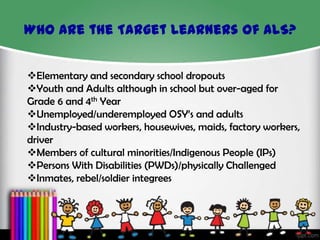 Alternative learning system (ALS) | PPTX