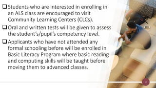 Alternative Learning System | PPTX