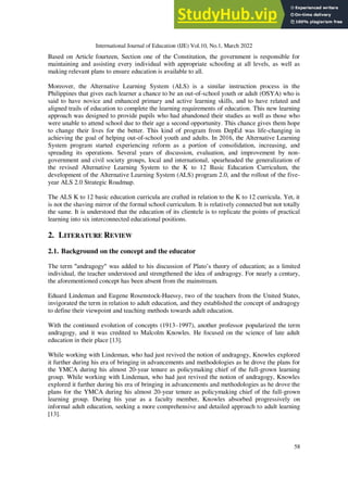 Alternative Learning System (ALS) Program Graduates And Level Of ...