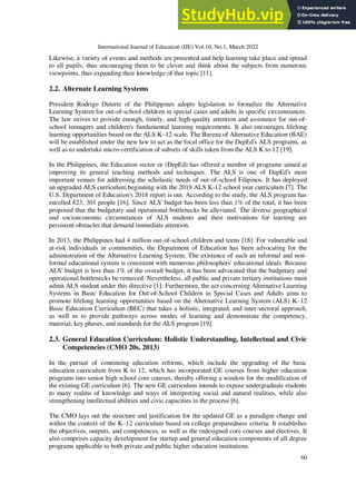 Alternative Learning System (ALS) Program Graduates And Level Of ...