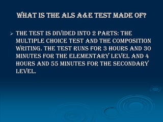Alternative learning system program | PPTX