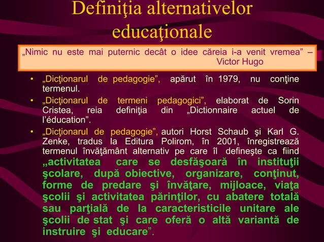 Alternativele educationale | PPT