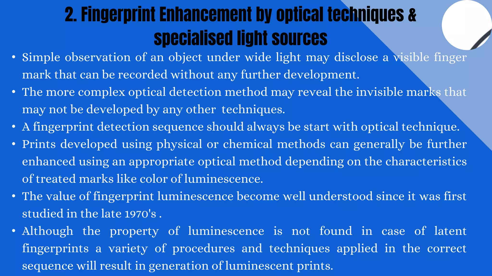Alternative light sources of fingerprint development Part 1.pptx