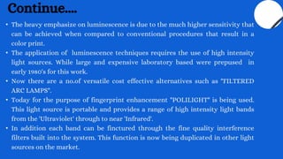 Alternative light sources of fingerprint development Part 1.pptx
