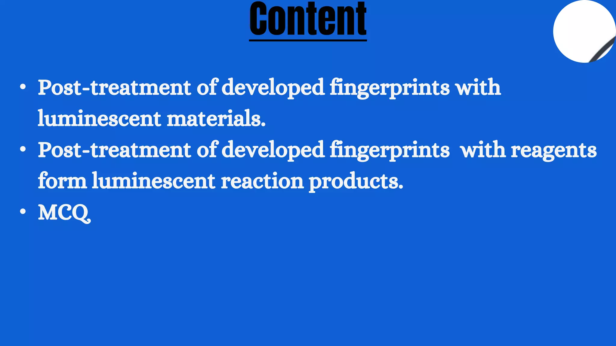 Alternative light sources of fingerprint development Part 2.pptx