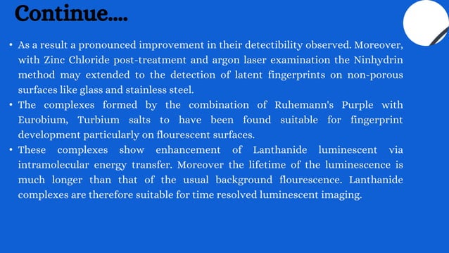 Alternative light sources of fingerprint development Part 2.pptx