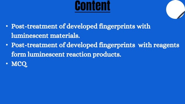 Alternative light sources of fingerprint development Part 2.pptx