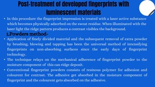 Alternative light sources of fingerprint development Part 2.pptx