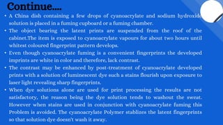 Alternative light sources of fingerprint development Part 2.pptx