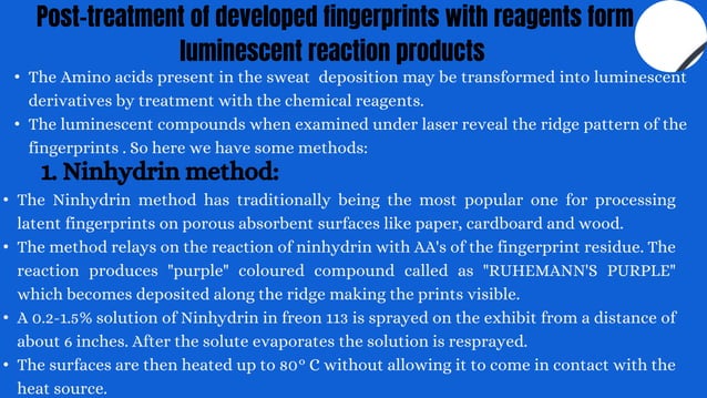 Alternative light sources of fingerprint development Part 2.pptx