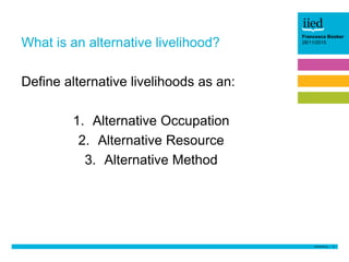 re alternative livelihood projects effective at delivering conservation ...
